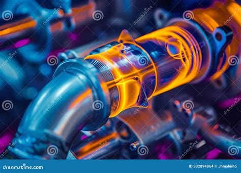 Closeup Of A Thermal Camera Image Showing Heat Distribution In An Engine Highlighting Principles