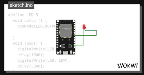 Light Blink Wokwi Esp32 Stm32 Arduino Simulator