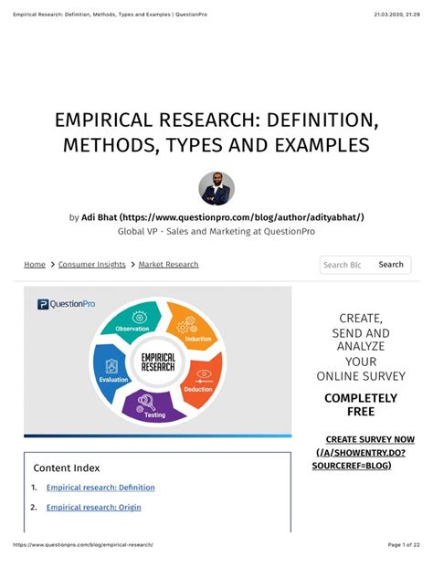 Empirical Research Definition Methods Types And Examples Questionpro Pdf Empirical