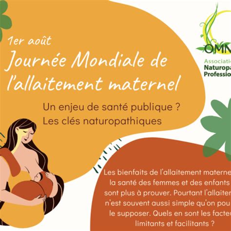 1er Août Journée Mondiale De Lallaitement Maternel Omnes Toute L