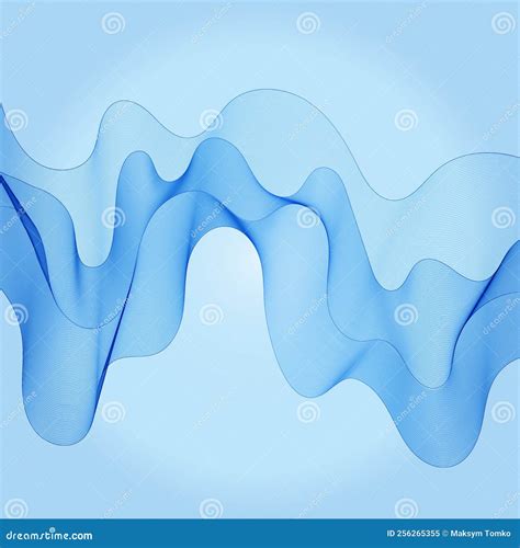 Blue Abstract Blue Wave Vector Background For Presentation Eps 10 Stock Illustration