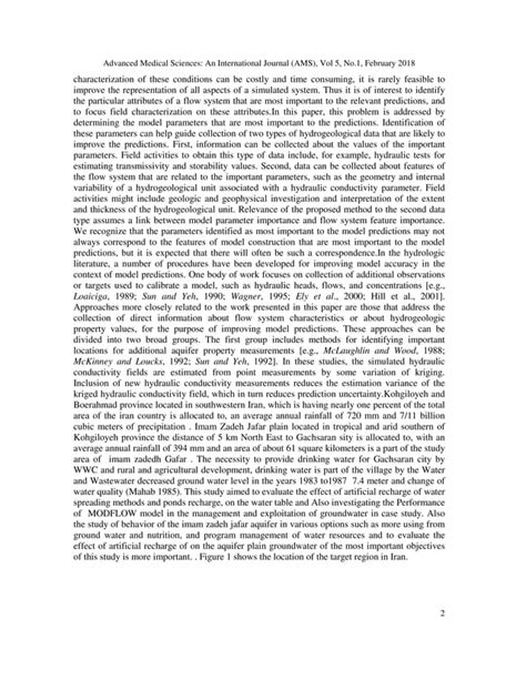 The Application Of Mathematical Models In Management Of Aquifer Pdf
