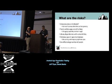 Conference Talks Talk Android App Penetration Testing 101 From Youtube