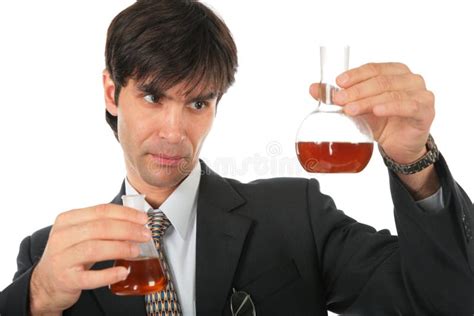 Burning Alcohol In Flask Stock Image Image Of Middle 3435977