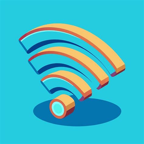 Wifi Signal Connection And Network Symbol 3d Vector Icon Cartoon Minimal Style Premium Ai