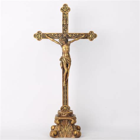 Bc Buildclassic Standing Crucifix Table Top Religious Cross Hand