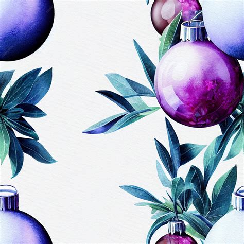 Premium Photo Lavender Christmas Decorations Seamless Return Pattern
