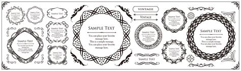 앤티크 장식 재료 빈티지 라인 로코코 패턴 고급스러운 곡선 식물 모티프의 유기 라인 장식 프레임 세트 디자인 개념에 대한 스톡 벡터 아트 및 기타 이미지 Istock