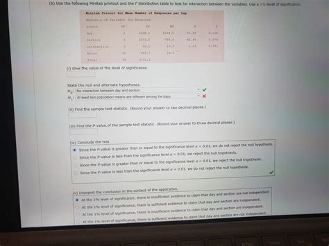 Answered B Use The Following Minitab Printout… Bartleby