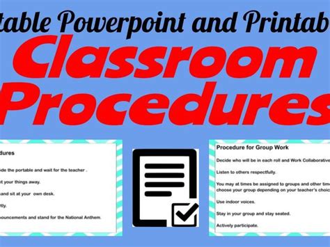 classroom procedures and routines teaching resources