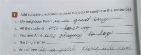 1 Add Suitable Predicates To These Subjects StudyX