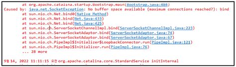 Tomcat Socketexception No Buffer Space Available Maximum