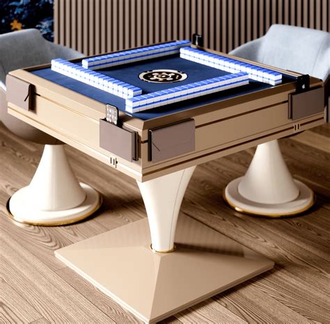 This Luxurious Mahjong Table Comes With USB Ports Leather Pockets
