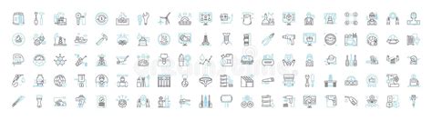 Artificial Intelligence Linear Icons Set Robotics Automation Machine Learning Algorithms