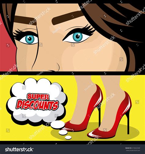 Womens Pop Art Cartoons Graphics Vector Stock Vector Royalty Free