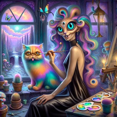A Unique Pussy Painting A Unique Pussy Painting