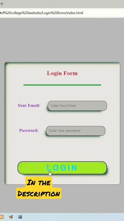 Css Animation Effects With Code Animated Login Form Htmlcss