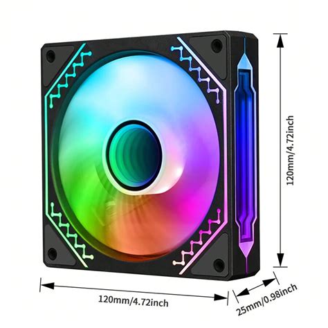 Aigo Aigo Air12s Pc Case Fan 12cm 4pin 5v 3pin Argb Cyclic Mirror Light