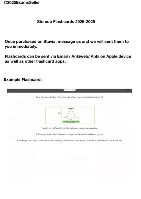 Stemup Flashcards AQA A Level Biology Year And Year For And Exams Exam Stuvia UK