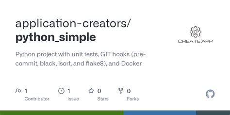 Github Application Creatorspythonsimple Python Project With Unit