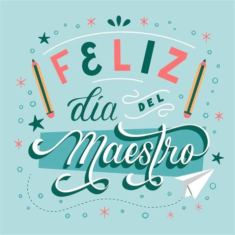 Hand Drawn Teachers Day Lettering In Spanish Premium Vector Felicitaciones Día Del Maestro