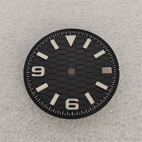 [batch Xx] 28 5mm Watch Dial And Watch Hands Silvery Nail Scale Gre
