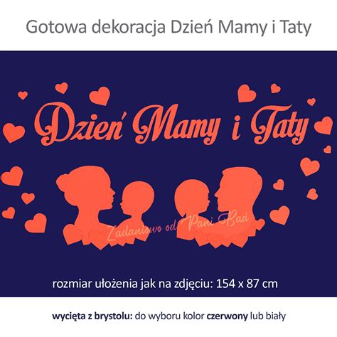 Piękna Dekoracja Dzień Mamy I Taty 3w1 Gotowa Mały Artysta