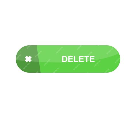 Premium Vector Delete Button