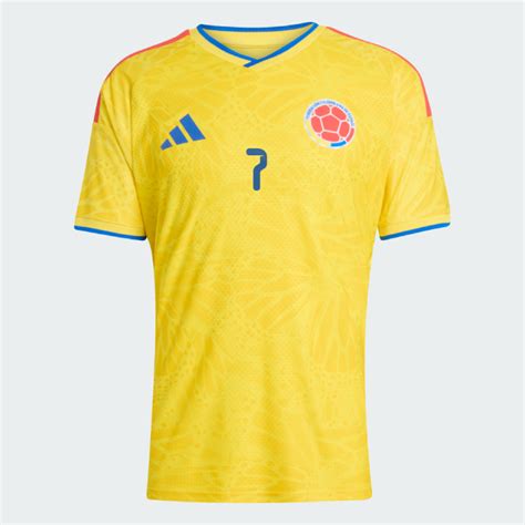 Colombia Home Luis Diaz 7 World Cup Jersey 2026 Player Version
