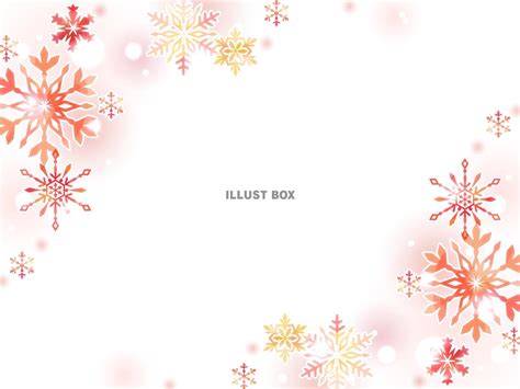 無料イラスト 雪のイラストフレーム