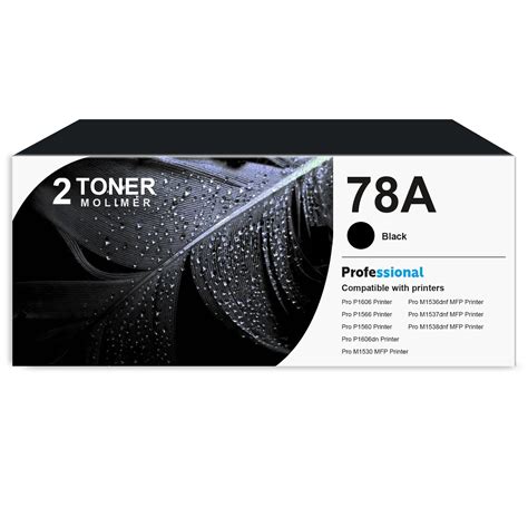 78a Black Toner Cartridges Pack Of 2 Ce278d Compatible For Hp 78a Toner