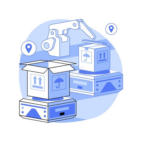 Warehouse Robotization Abstract Concept Vector Illustration Stock Vector Illustration Of