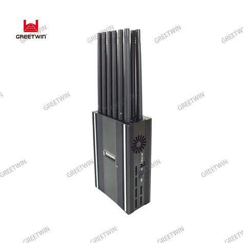 2g 3g 4g 5g Wifi Gps 12 Antennas Portable Mobile Phone Signal Jammer Vhf Uhf Handheld Cell Phone