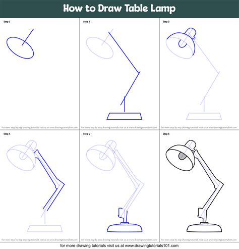 How To Draw Table Lamp Furniture Step By Step DrawingTutorials Com