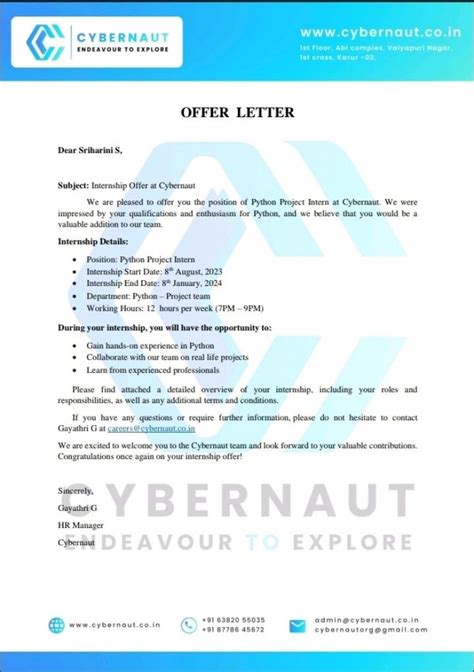 sriharini shivagnanam on linkedin cybernaut internship python