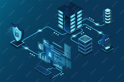 Premium Vector Vpn Protection With A Shield Virtual Private Network Security Technology