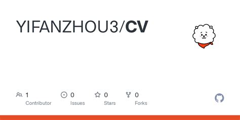 Github Yifanzhou Cv