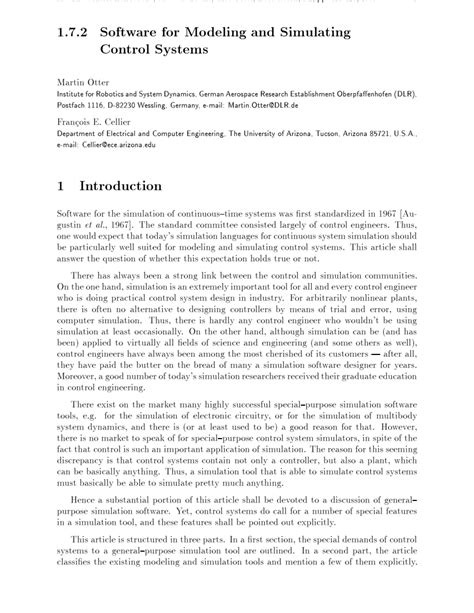 Pdf 72 Software For Modeling And Simulating Control Systems