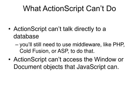 Ppt Intro To Actionscript Powerpoint Presentation Free Download Id