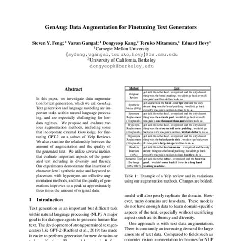 Genaug Data Augmentation For Finetuning Text Generators Acl Anthology