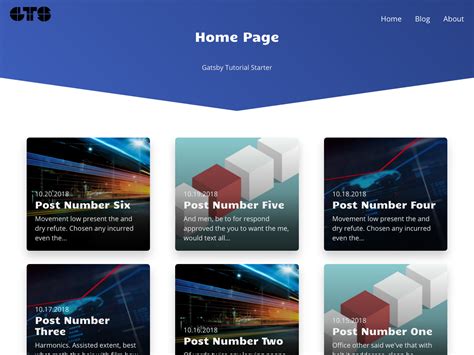 Gatsby V2 Tutorial Starter Jamstack Themes