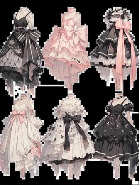 连衣裙｜oc穿搭礼服服设手帐插画素材38弹 花瓣网