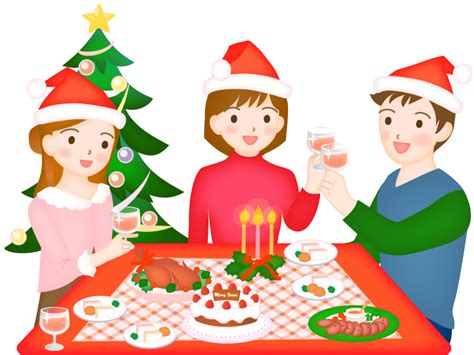 クリスマスパーティーのイラスト イラスト無料・かわいいテンプレート