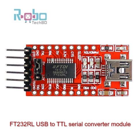 Usb To Ttl Serial Converter Module Ft232rl Robotech Bd