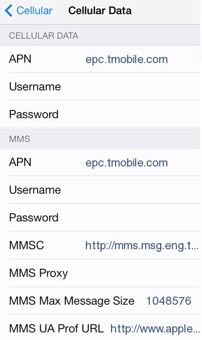 T Mobile Apn Settings For Iphone 2025 5g 4g Apn Usa