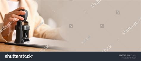 Female Notary Public Attaching Seal Document Stock Photo 2152770339 Shutterstock