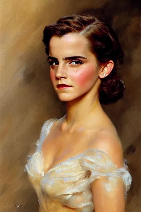 Detailed Portrait Of A Beautiful Emma Watson S Stable