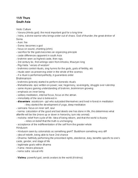 Mmw 11 Notes For Thursday Lecture 11092023 119 Thurs South Asia Vedic Culture Varuna