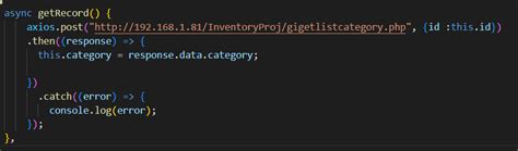 So I Wanted To Show The Responsedatacategory But I Cant Make It Work Rvuejs