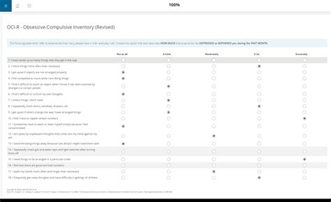 Oci R Obsessive Compulsive Inventory Revised